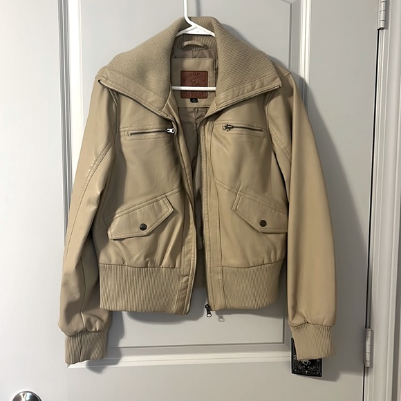 Jackets & Coats | Tan Bomber Leather Jacket | Poshmark